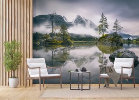 Fototapeta na míru Jezero u Hory Hochkalter | Vliesová fototapeta na zed' | DFTNXXL3013