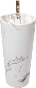 Rea Blanka volně stojící umyvadlo, 84 x 40 cm, Marble imitace kamene, REA-U8704