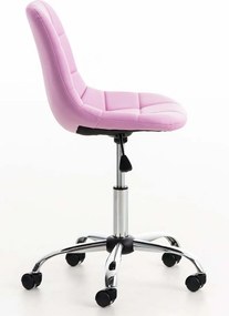 Kancelářská židle Emil umělá kůže – růžová