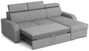Sedací souprava OSLO L | 235x170 | rozkládací + úložný prostor | monolith 29 tmavě hnědá