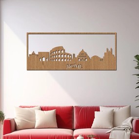 Dřevěná dekorace na zeď ŘÍM Zvolte rozměr (cm): 40x11, Zvolte barvu dekoru: Horský dub