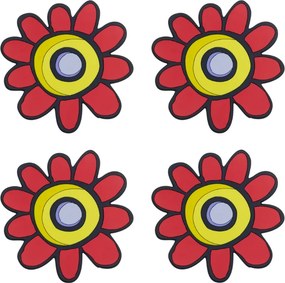 Bellatex Podtácek sada 4 ks Červená 10x10 cm, 4 ks