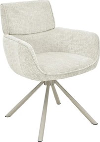 Designová otočná židle Parthenia šampaňská béžová