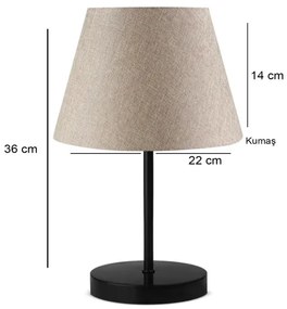 Stolní lampa AYD 1xE27/40W/230V béžová/černá