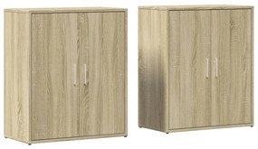 Příborníky 2 ks dub sonoma 60 x 31 x 70 cm kompozitní dřevo,  3276541
