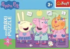 Trefl - Puzzle - Prasátko Peppa: Karaoke / 20 dílků / 22 x 16 cm / věk