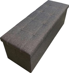 Taburet, úložná lavice skládací sedadlo, 110x38x38 cm, tmavě šedá