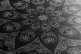Obraz hypnotická Mandala v černobílém provedení Varianta: 120x80