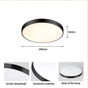 Immax NEO LITE SEMPLICI Smart strop svítidlo černé 40cm 36W 2736 lm Tuya WiFi  BEACON