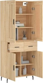 Skříň highboard dub sonoma 69,5 x 34 x 180 cm kompozitní dřevo 3199892