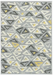 Koberce Breno Kusový koberec PORTLAND 54/RT4E, Šedá, Vícebarevné, 133 x 190 cm