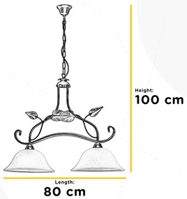 ONLI - Lustr na řetězu MIRANDA 2xE27/22W/230V