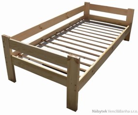 dřevěná jednolůžková postel z masivního dřeva Relaks chalup