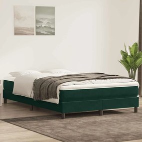Postel Box Spring bez matrace tmavě zelená 160x210 cm samet 3315834