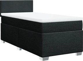 Box spring postel s matrací černá 90x190 cm textil 3285738