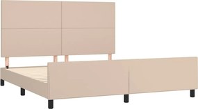 Rám postele s čelem cappuccino 180x200 cm umělá kůže 3125468