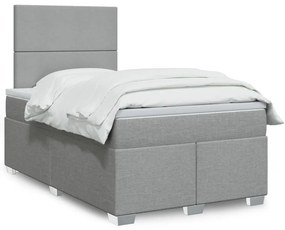 Box spring postel s matrací světle šedá 120 x 200 cm textil 3290448