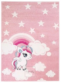 Růžový koberec s motivem My Little Pony do dětského pokoje