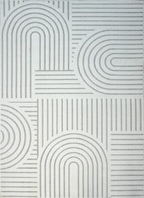 BE Koberec Zen Garden Collection 2405 WHITE - bílý obdélníkový Rozměr: 60x100 cm