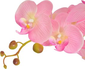 Umělá rostlina orchidej s květináčem 75 cm růžová 244426