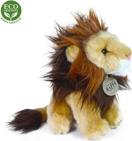 RAPPA Plyšový lev sedící 18 cm / ECO-FRIENDLY / od 0 měsíců