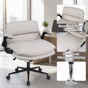 Costway Ergonomická kancelářská židle, výškově nastavitelná psací židle, otočná