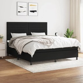 Box spring postel s matrací černá 160x200 cm textil 3141867