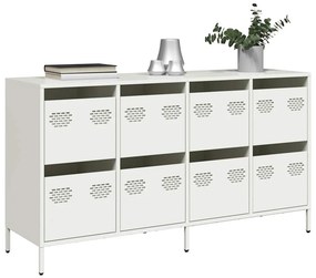 Příborník bílý 135 x 39 x 73,5 cm ocel válcovaná za studena 3307172