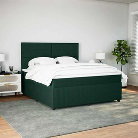 Box spring postel s matrací tmavě zelená 180x200 cm samet 3294709