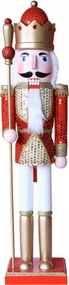 Nutcracker figurka louskáček dřevěná, vánoční ozdoba 60 cm
