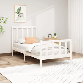 vidaXL Rám postele masivní borovice 90 x 200 cm [3106689] Barva: Bílá