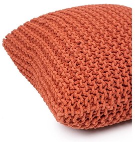 Cihlově červený polštářový puf Bonami Essentials Knit