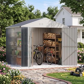 Costway Přístřešek na nářadí z pozinkované oceli zahradní