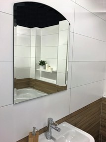 AMIRRO Zrcadlo na zeď do pokoje ložnice koupelny tvarové ROMANCE 60 x 75 cm oblouk portál s fazetou o šířce 20 mm 125-601