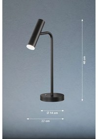 Černá LED stmívatelná stolní lampa (výška 48 cm) Stina – Fischer &amp; Honsel