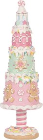 Vánoční dekorace stromek s perníčky Pastel Christmas Chic - Ø 8*26 cm
