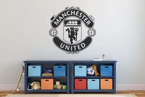 Lepy.cz Samolepka na zeď Manchester United Velikost (šířka x výška): 50x50cm, Barevná varianta: Bílá