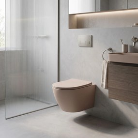 Rea, Závěsná WC mísa REA Carlo Mini Tornado Mocca Matt, REA-C4599