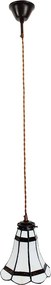 Stropní Tiffany lampa hnědé pruhy BrownLine - Ø 15*115 cm E14/max 1*25W