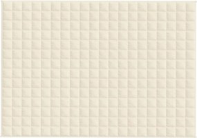 Zátěžová deka světle krémová 137 x 200 cm 6 kg textil 3154868
