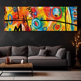 Obraz na plátně - Les couleurs en piège FeelHappy.cz Velikost obrazu: 120 x 40 cm