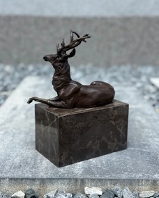 Bronzová socha figurka -  Jelen