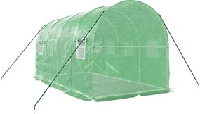 Skleník s ocelovým rámem zelený 8 m² 4 x 2 x 2 m 3188017