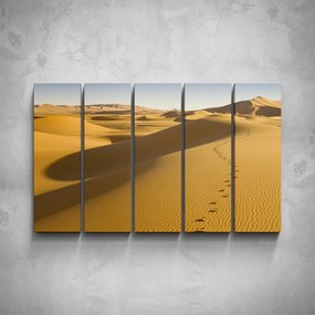 5-dílný obraz - Stopy na poušti - PopyDesign