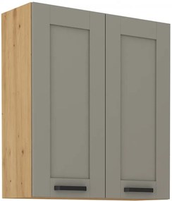 Kuchyňská skříňka LUNA 80 G-90 2F korpus: dub artisan, barva dvířek: světle šedá CLAY