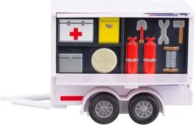 KIDS GLOBE Traffic VW Transporter ambulance s přívěsem / Auto s přívěs