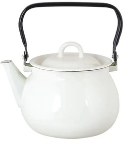 Bílá varná smaltovaná konvice Emil´s Enamel Offwhite - Ø 19 * 16,5 cm / 2,5L