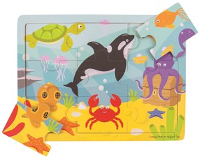 Bigjigs Toys Dřevěné puzzle mořský svět