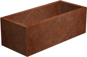 Line Zahradní květináč 40 x 90 x 30 cm, corten CORGARDEN 1005