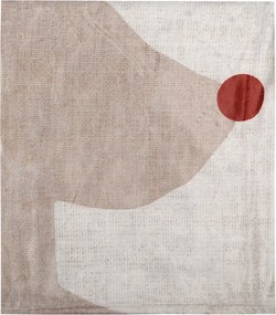 Béžový plyšový pléd s jelenem Deer - 130*170 cm